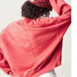 Tops | Womens Bloom Away Flower Patch Pullover In Raspberry Sorbet In ...